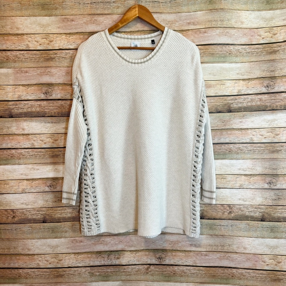 Cabi #3681 Textured Oversized Slip Stitch Sweater Siz… - Gem